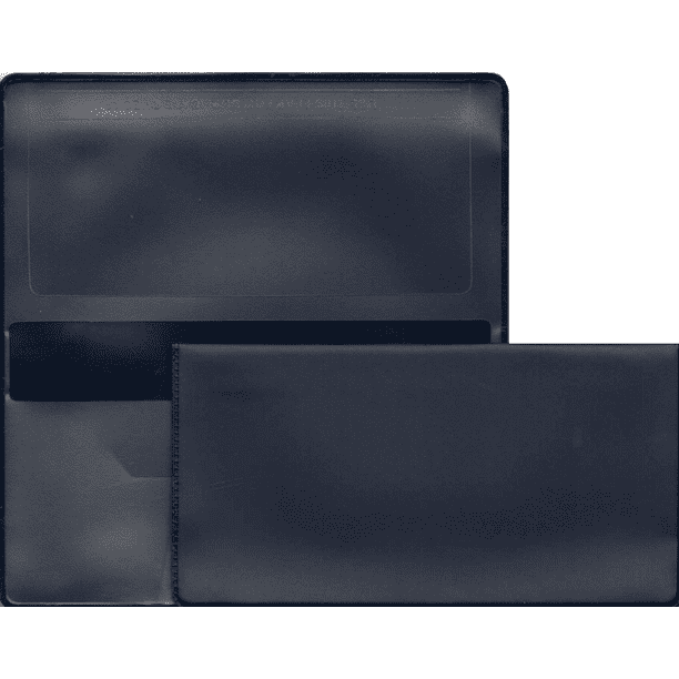 Vinyl Checkbook Cover for Top Tear Personal Checks (Midnight Blue ...