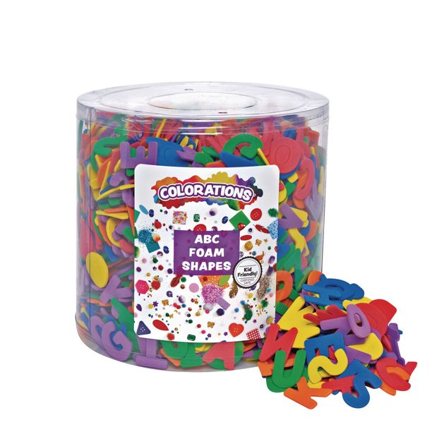Colorations? ABC Foam Shapes in a Bucket - 1/2 lb. - Walmart.com