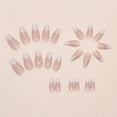 24PCs French Fingertip Blending Nail Tips, Cool Dreamy 3D Design ...