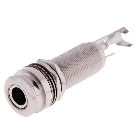 Slot Threaded Cylinder Jack Plug Socket for Electric Guitar Bass Parts ...