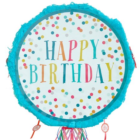 Kids Party Game Prop Round Shape Folding Alphabet Pinata Pull String ...