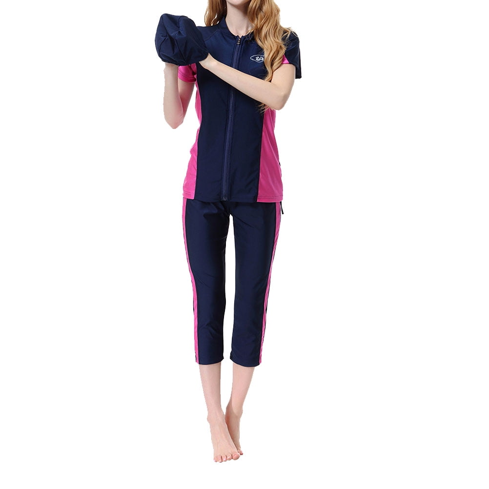 NUOLUX Muslim Women Swimsuit Traditional Swimwear Split Swimming ...