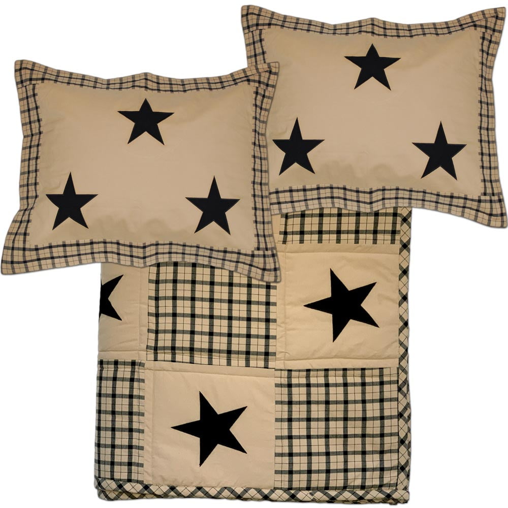 Farmhouse Star Queen Size 3 Piece Quilt Bundle by Primitive Home Decors ...
