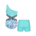 inlzdz Girls 2Pcs Swimsuit Tankini One Piece Bathing Suit with Shorts ...