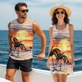 Garronmavis Couple Matching Hawaiian Outfits Sunset Glow Mens Casual ...