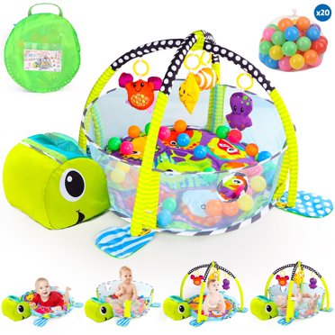 Bright Starts 5-in-1 Ball Play Activity Set - Jumbo Mat Converts to ...