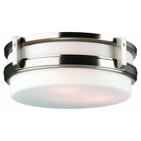 Philips Forecast Lighting 27th Street Flush Mount Ceiling Light, Satin ...