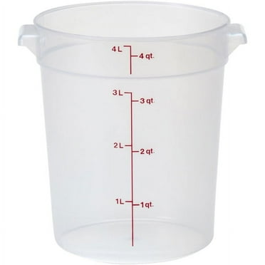 Cambro 8 Quart Clear Measuring Plastic Square Container, 6 ct - Case of ...