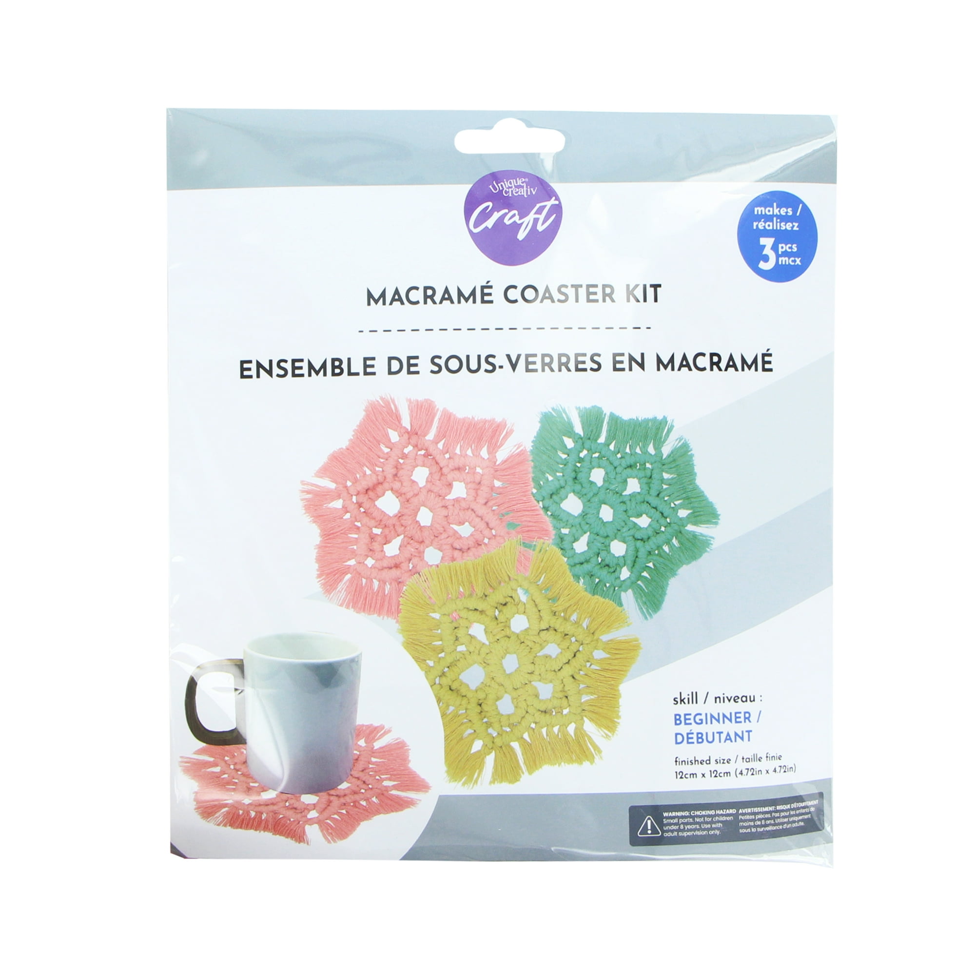 Click here for Unique Creativ Craft Macramé Coaster Kit - Star  3... prices