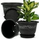 QCQHDU Plant Pots, 3 Packs 12 inch Planters with Drainage Hole Saucer ...