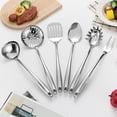 Kitchen Utensil Set 6 Pcs Stainless Steel Silver Cooking Tools ...