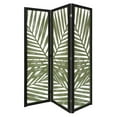3 Panel Green Room Divider with Tropical leaf - Walmart.com