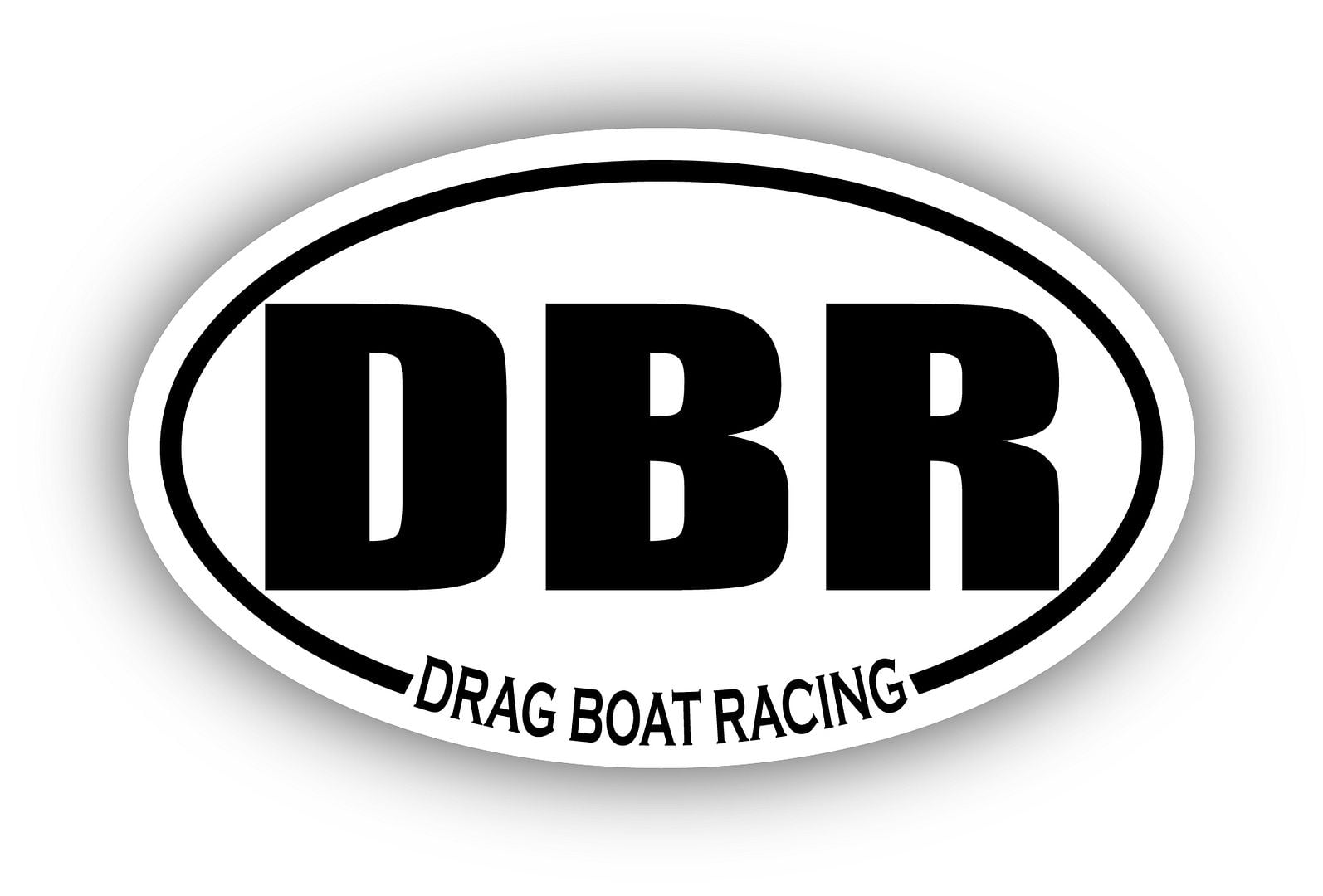 Drag Boat Racing DBR Oval Bumper Sticker 3M Vinyl Decal 3 in x 5 in ...