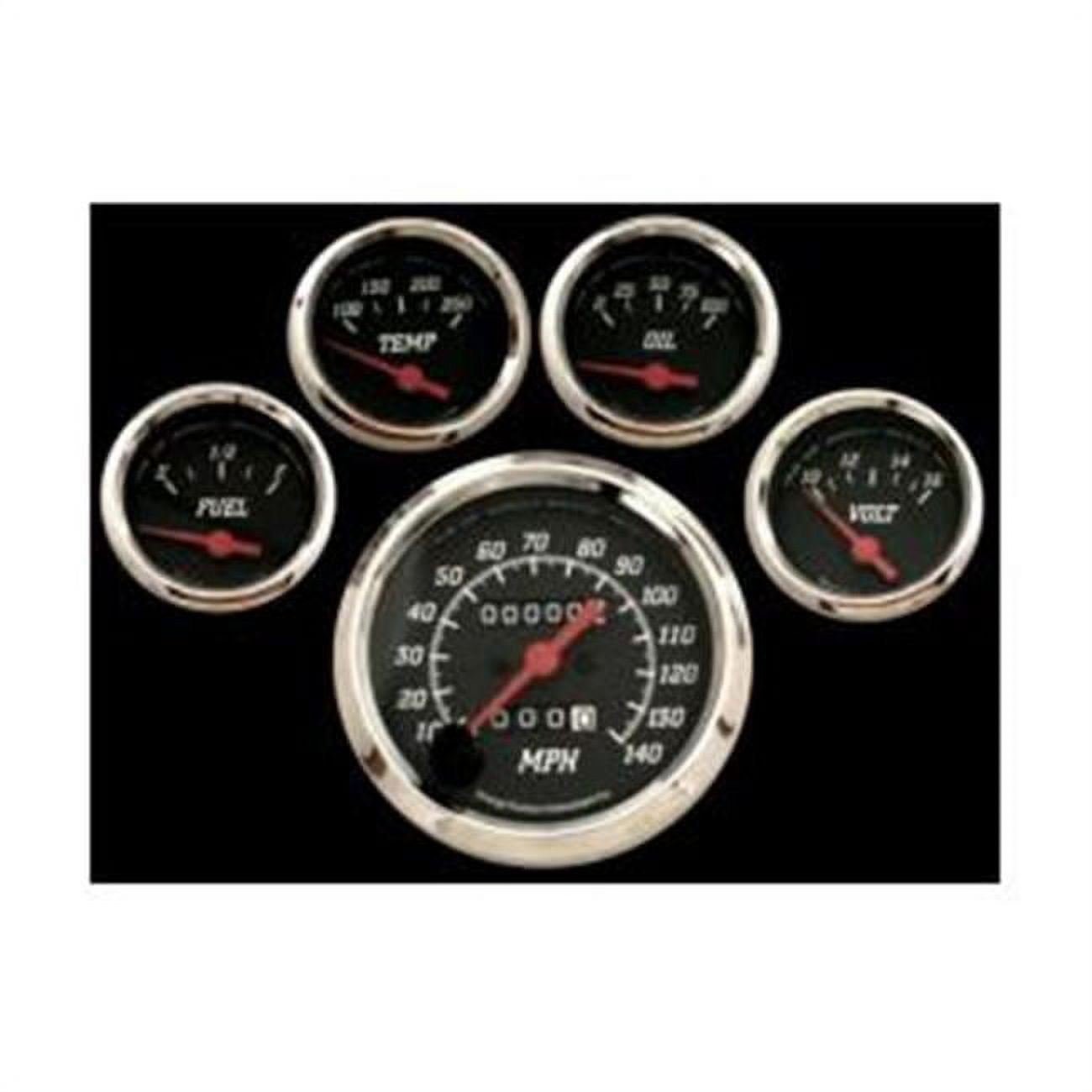 Omega Kustom Instruments OK-310535 Gauge Set Black Top Series ...