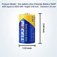 Fuspower D Battery 6PCS 1.5V R20P Size D Heavy Duty Batteries for ...