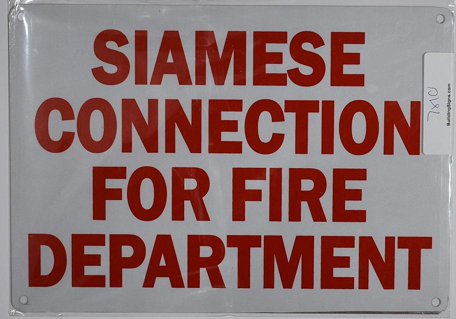 Siamese Connection for FIRE DEPT Sign (Reflective !!!!!!! White ...