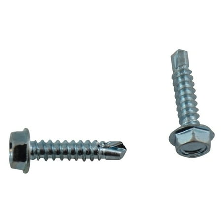 100 Pack #8 x 3/4" Hex Washer Head Self-Drilling Tap Screws | Walmart Canada