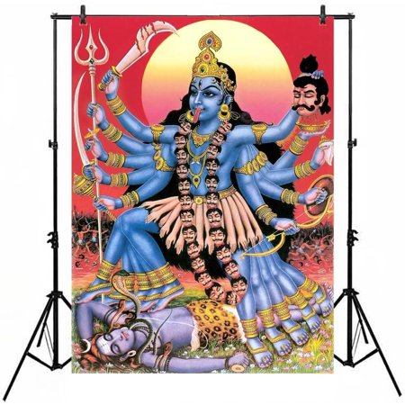 Maa Kali Poster Backdrop 5x7 Goddess Maa Kali Killing Lord Shiva ...