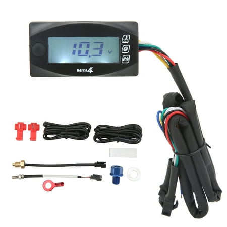Motorcycle Voltmeter,4 in 1 Motorcycle Oil Temperature Gauge Engine ...