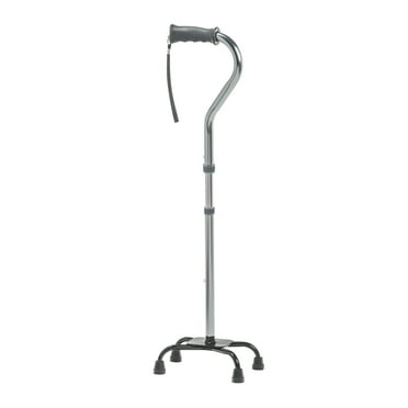 Hugo QuadPod Offset Cane with Ultra Stable Cane Tip, Smoke - Walmart.com