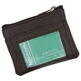 Genuine Leather Coin Change Purse With Front ID Window & Key Ring 710 ...