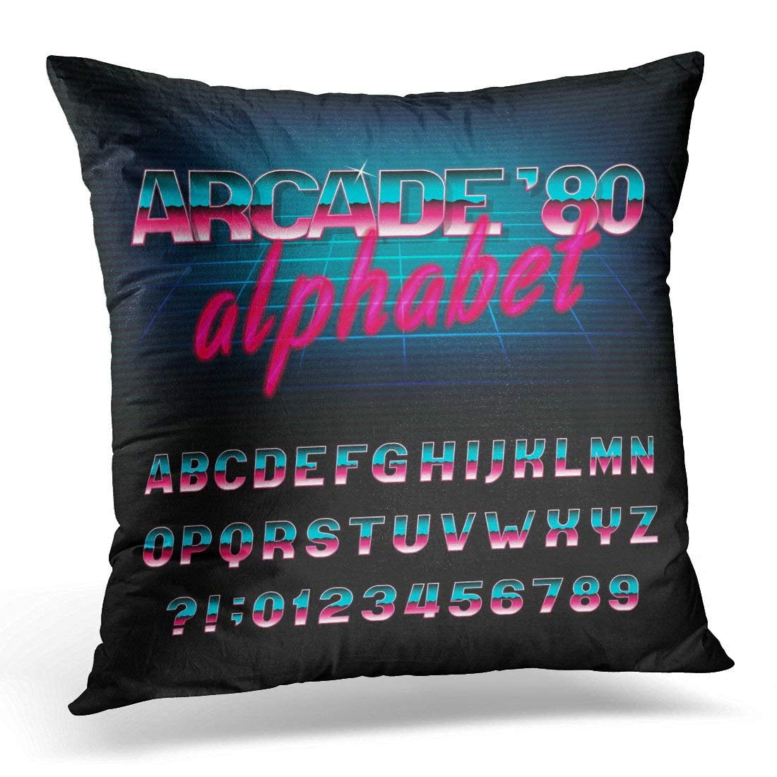 USART 80S Arcade 80'S Retro Alphabet Metallic Effect Shiny Oblique ...