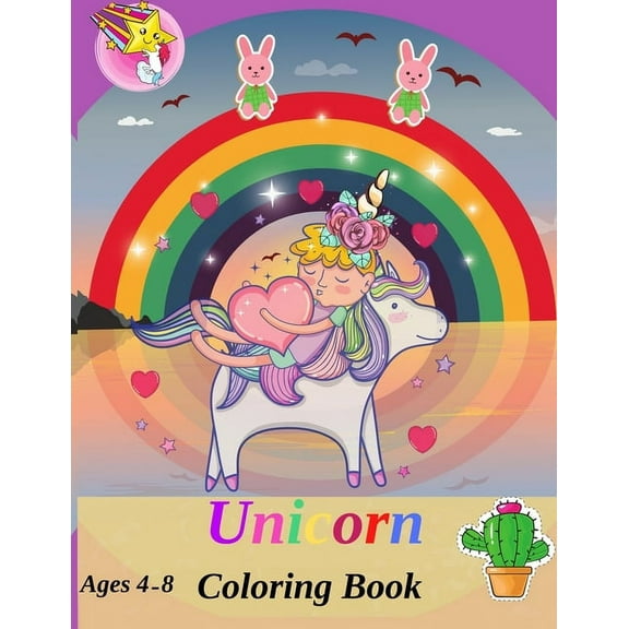 Unicorn Coloring Book: Magical Unicorn Coloring Book For Kids Age 4-8 ...