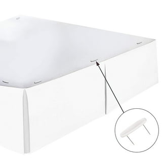 Marquess Tailored Bed Skirt with Spilt Corner 14 Inch Drop, Polyester ...