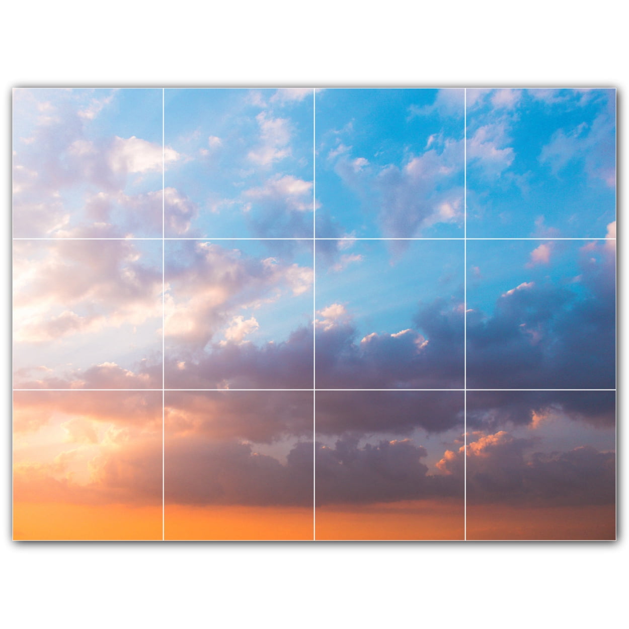 Picture-Tiles.com: Clouds Ceramic Tile Wall Mural WAL500373-43XL. 48"W ...