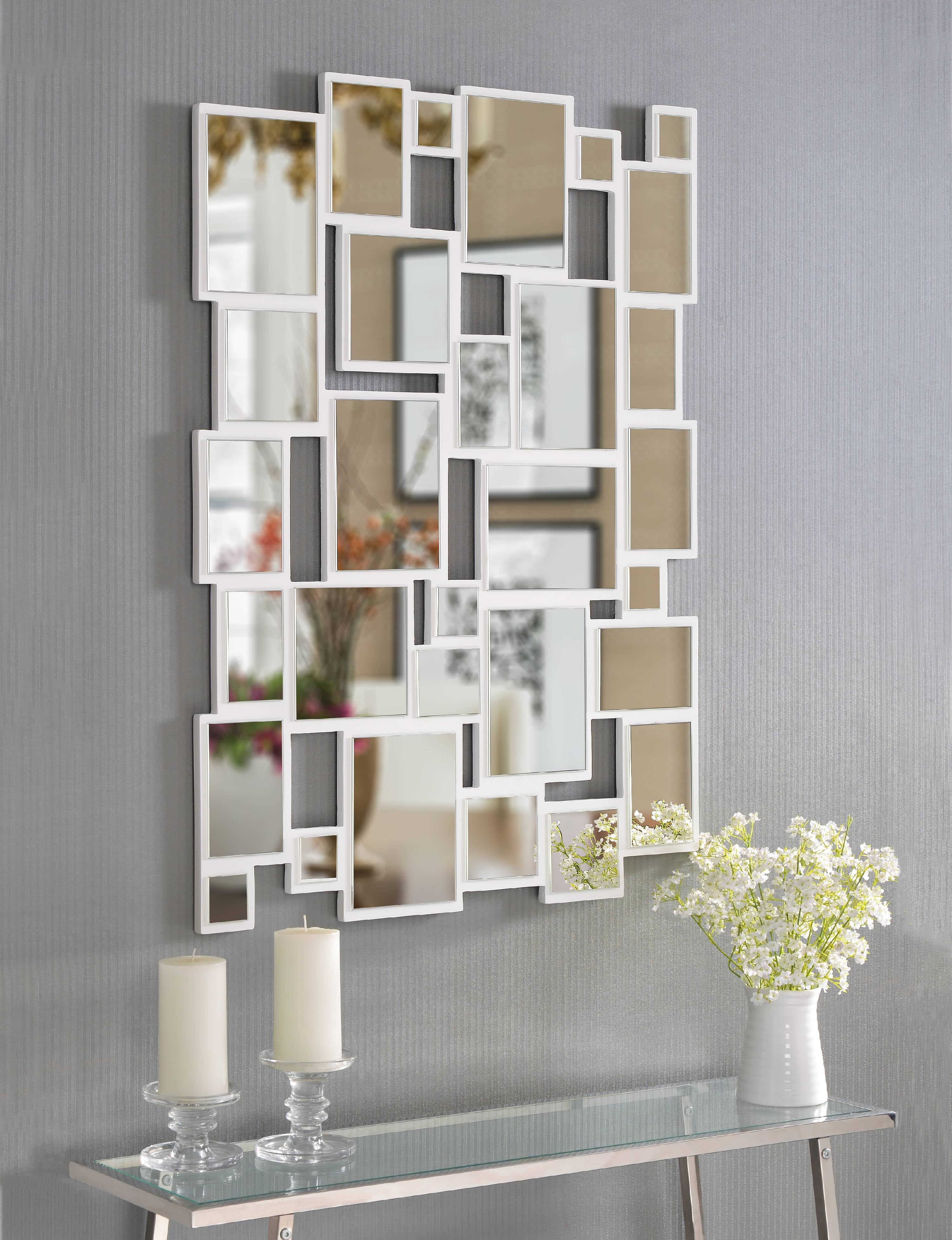 Kenroy Home Hockney Rectangular Wall Mirror, Gloss White - Walmart.com