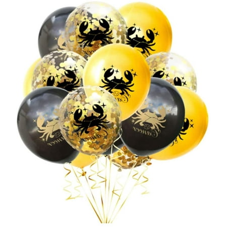 KSCD 15pcs 12 Constellation Balloons Leo Balloons Gold Confetti ...