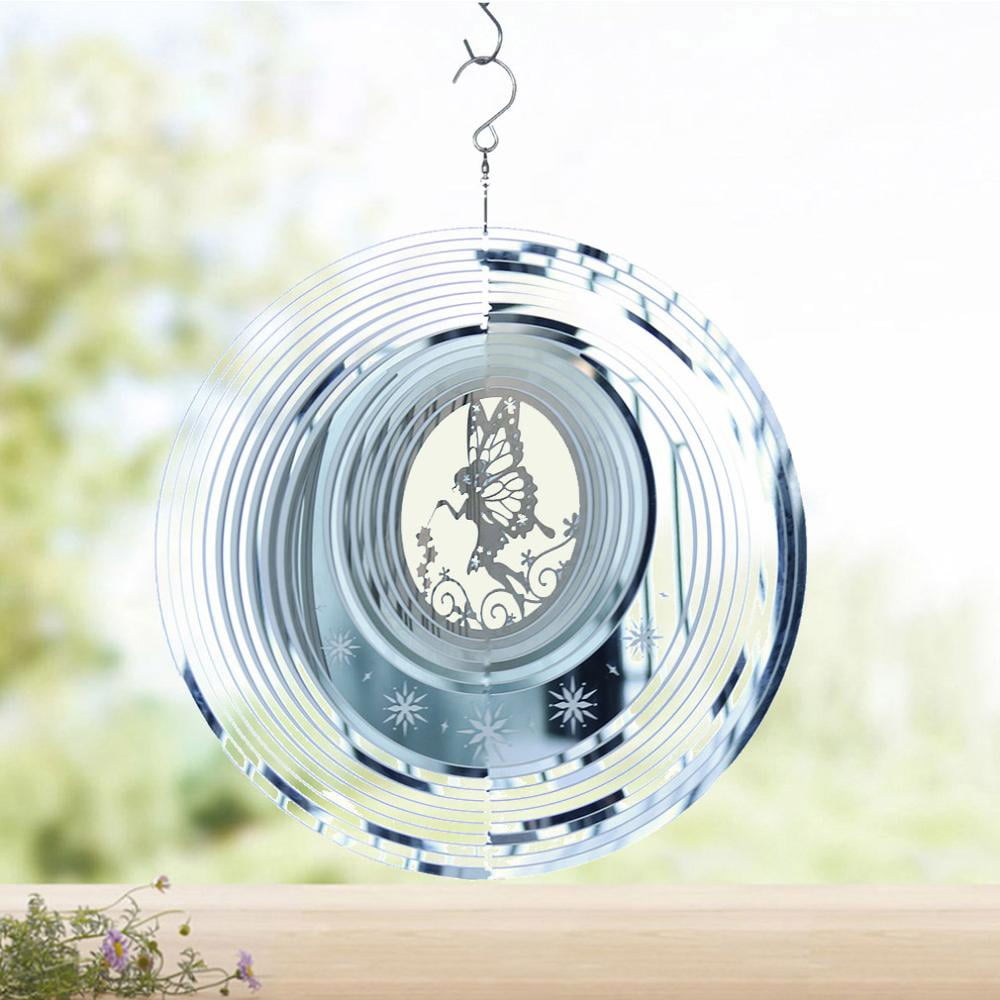 11.8" Fairy Casting Spell Stainless Steel Wind Spinner Spinning Wind ...
