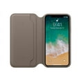 Apple Leather Folio for iPhone X - Taupe - Walmart.com