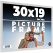 25x20 Frame White Solid Wood Picture Frame Includes UV Acrylic Shatter ...