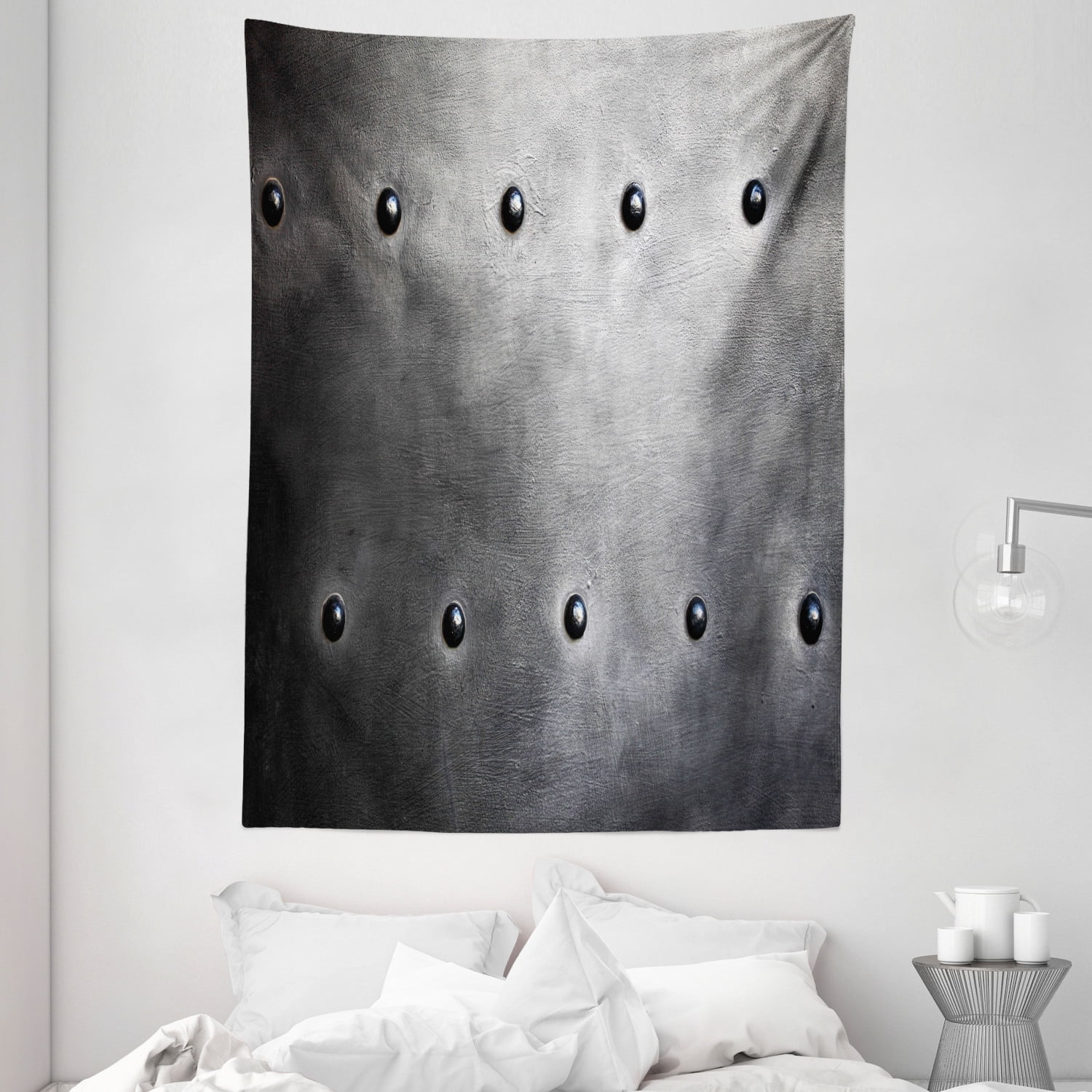 Industrial Tapestry, Black Grunge Plate Armour Digital Print with ...