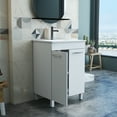 24-Inch Floor-Mounted Bathroom Vanity with Sink Combo,Double Doors With ...