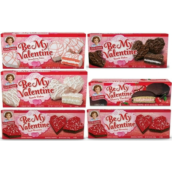Little Debbie Heart-Shaped Family Pack Strawberry Valentine Cakes ...