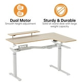 Eureka Ergonomic 61" L-Shaped Electirc Standing Desk with Keyboard Tray ...