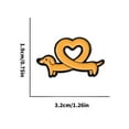Heart Dachshund Enameled Brooch Pins Funny Button Pins Dachshund Dog ...