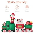Best Choice Products 8.5 x 5ft Pre-Lit Inflatable Christmas Train ...