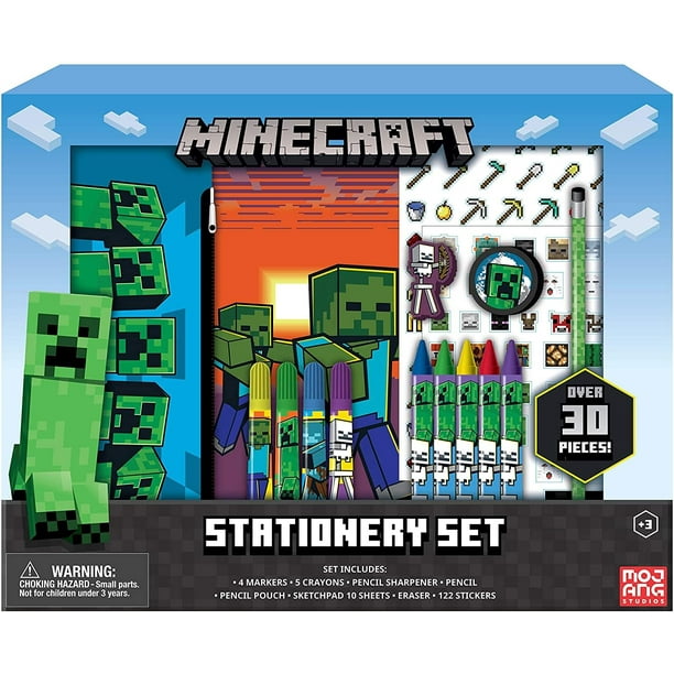 Minecraft Kids Stationery Set | School & Craft Supplies with Pencil ...