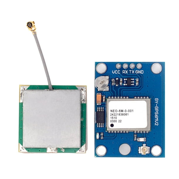 Módulo GPS GY-NEO6MV2 NEO-6M con antena grande de control de vuelo 3V-5V para Arduino | Walmart ...