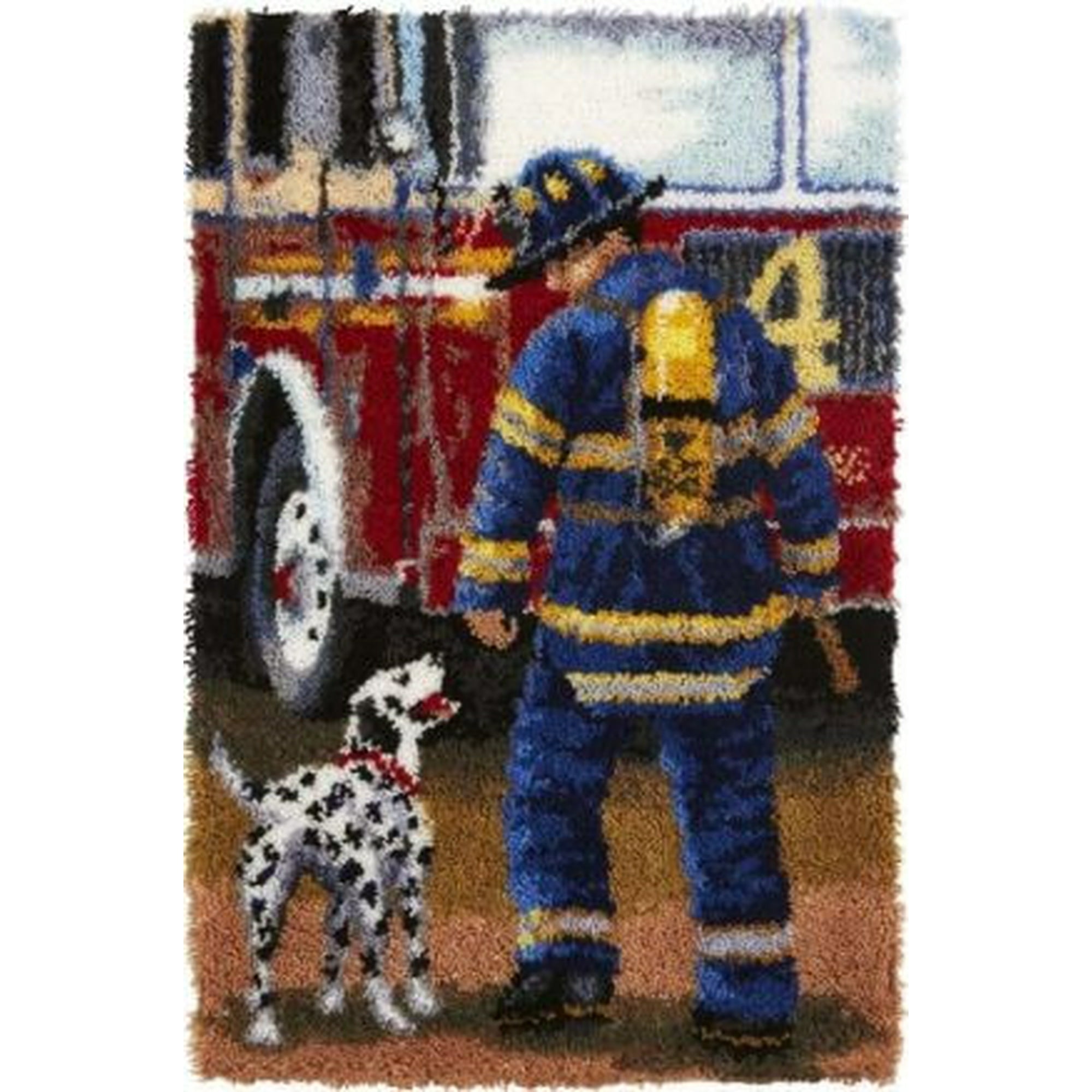 Click here for Lovely Lust Fireman Rug Latch Hooking Kit (102x69c... prices