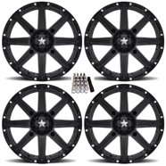 MSA M20 Kore UTV Wheels/Rims Black 16" Polaris RZR 1000 XP / Ranger XP ...