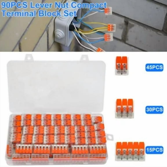 WAGO 221 Series 105pc Lever Nuts Wire Connector Assortment with Case ...