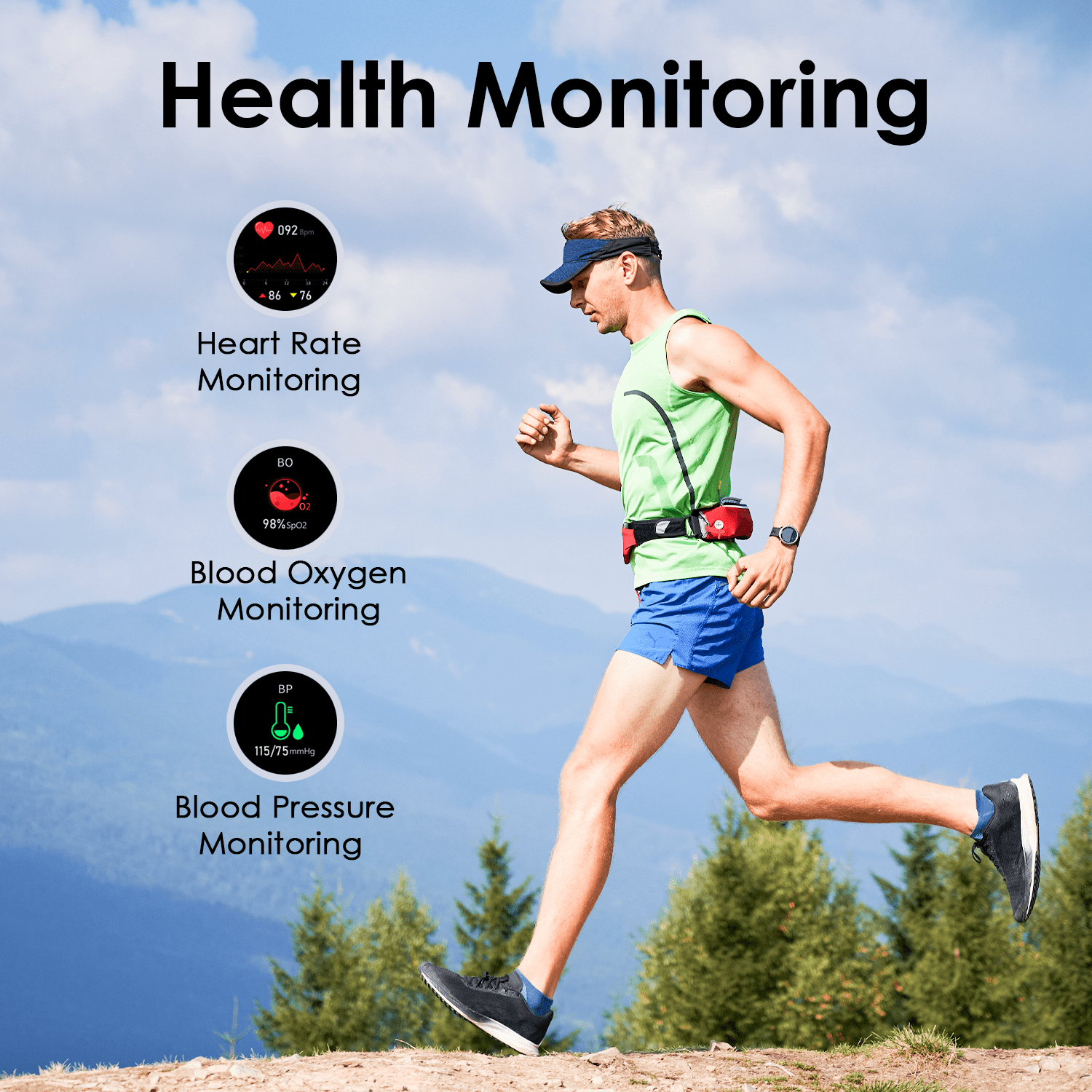 Buy PINGKO Smart Watch Women And Men HD Display Heart Rate Blood Oxygen ...