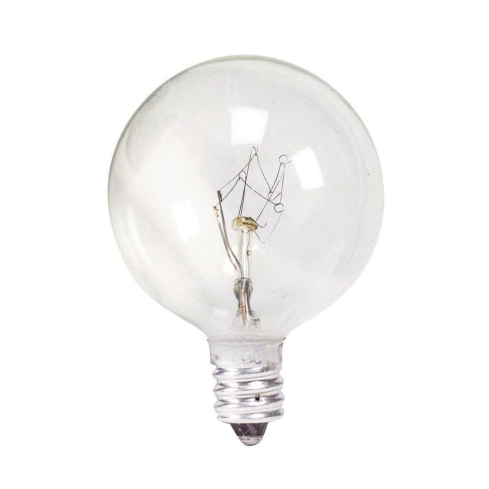 Philips DuraMax 40-Watt, G16.5 Clear Globe Bulb, Candelabra Base, 2 ...