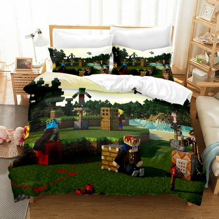 Minecraft Duvet Cover Set MC Bedding Set 3D Digital Printing Quilt ...