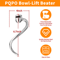 PQPO Stainless Steel Dough Hook Attachment Compatible with KitchenAid 6 ...