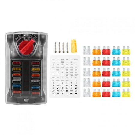 Fuse Box Block Holder,12 Circuits Fuse Box Fuse Box Fuse Box Terminal ...